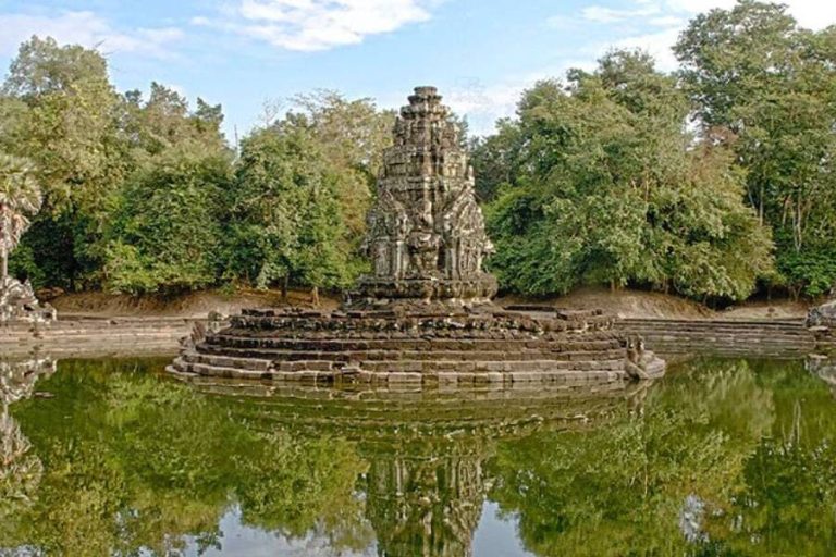 Neak Pean - A Small Island Temple Located In The Middle Of A Reservoir ...